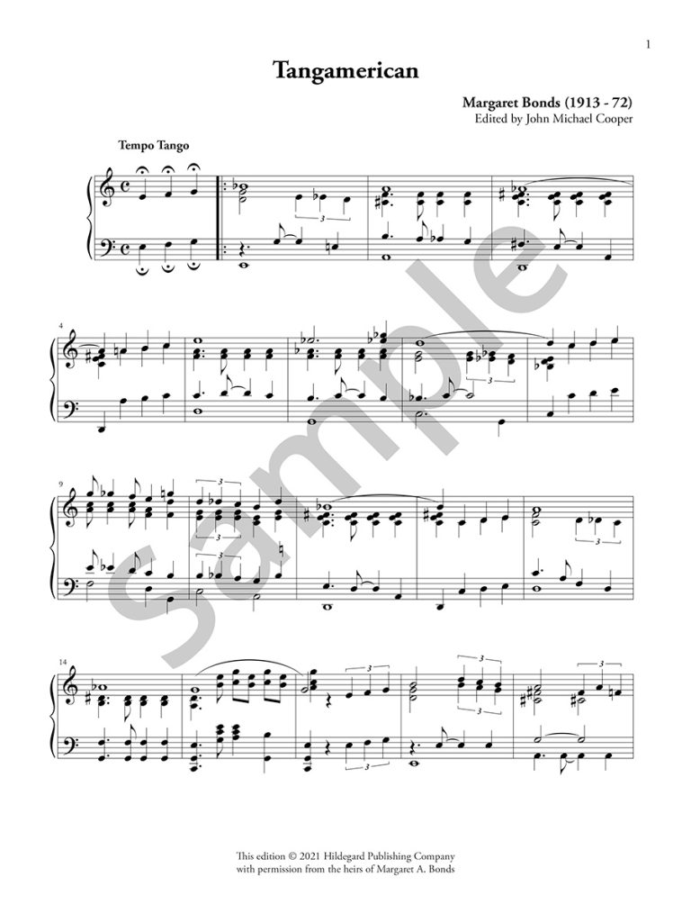 Two Works for Solo Piano – Margaret Bonds